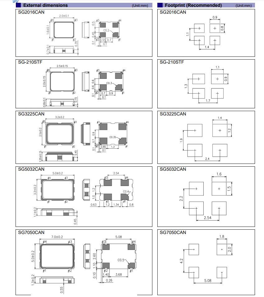 车规级晶振X1G004481025400日本爱普生EPSON有源晶振7050 SG7050CAN 10.000000MHz TJHA - 深圳市宝士达电子有限公司