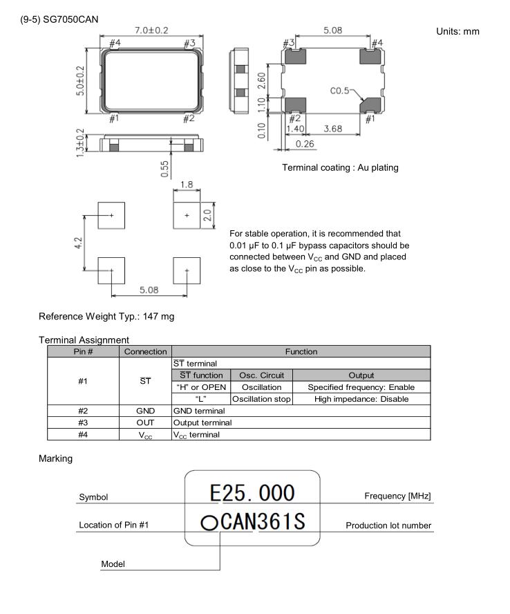 车规级晶振X1G004481025400日本爱普生EPSON有源晶振7050 SG7050CAN 10.000000MHz TJHA - 深圳市宝士达电子有限公司